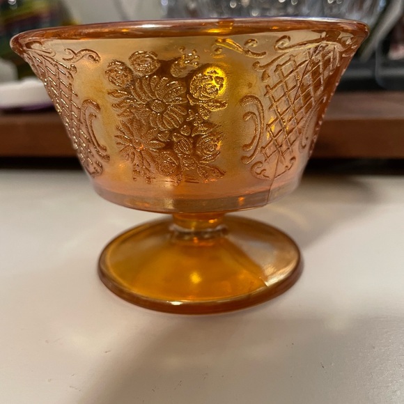 federal glass | Dining | Vintage Amber Glass Compote | Poshmark